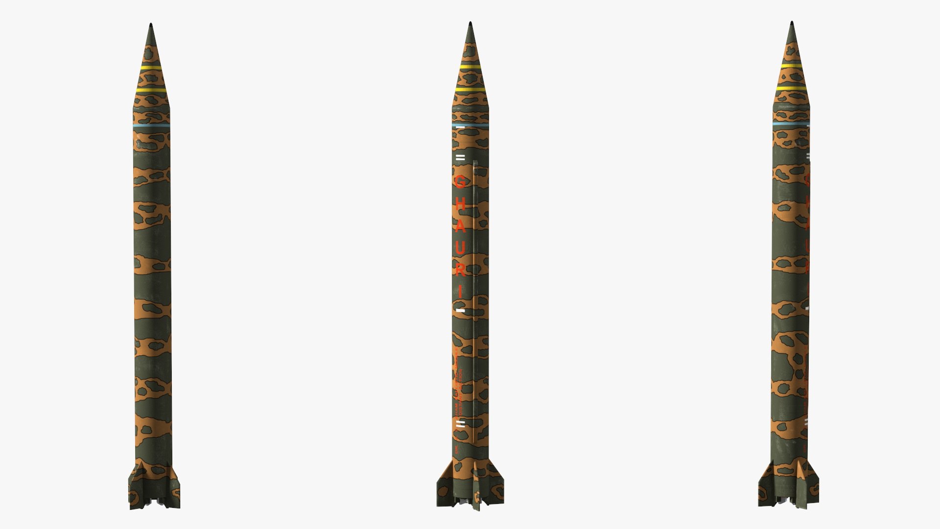 3D Pakistan Ballistic Missile Ghauri - TurboSquid 2071664