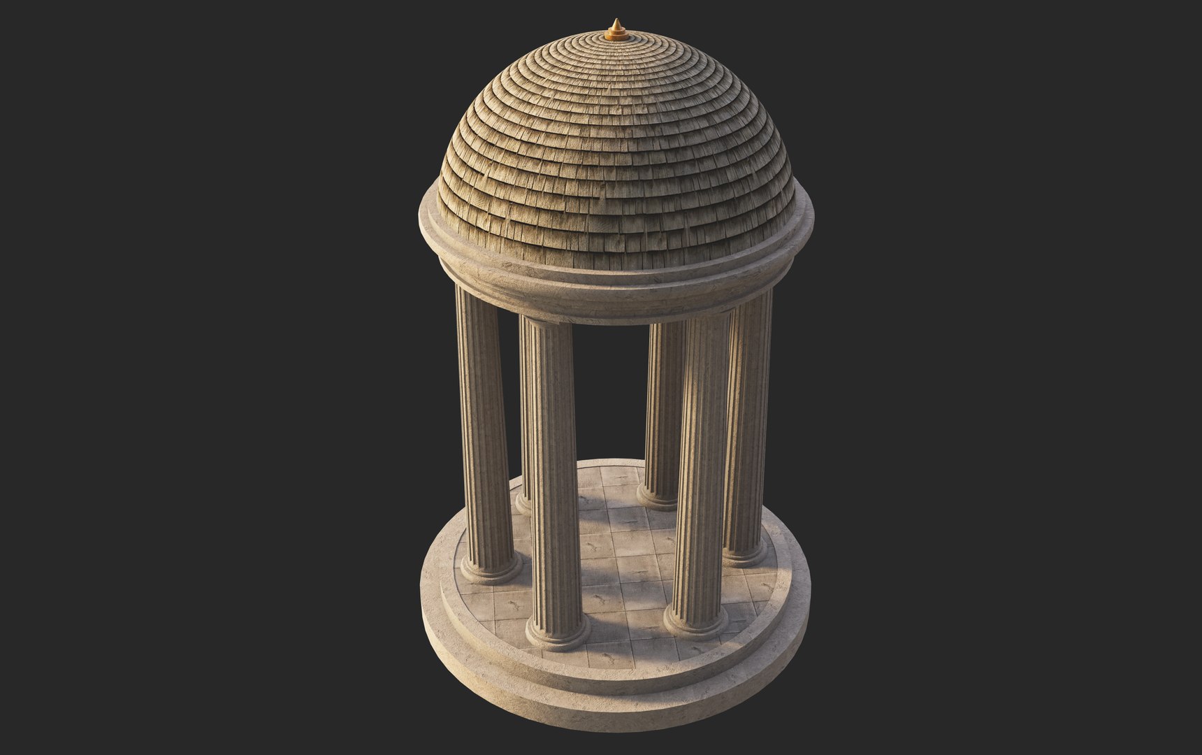 Free Monopteros Temple Agora 3D Model - TurboSquid 2494708