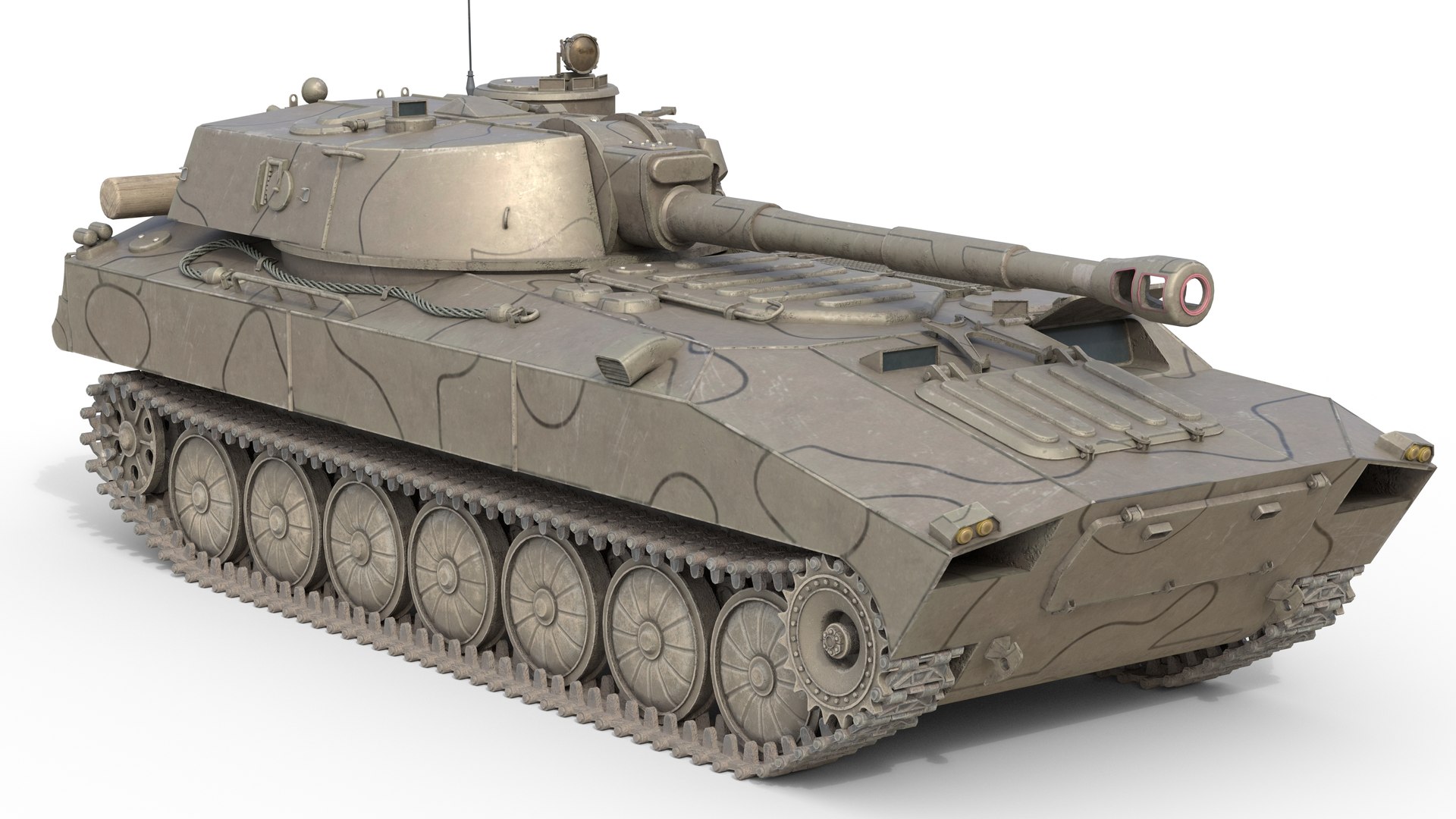 2S1 Gvozdika Soviet Howitzer 3D Model - TurboSquid 2301825