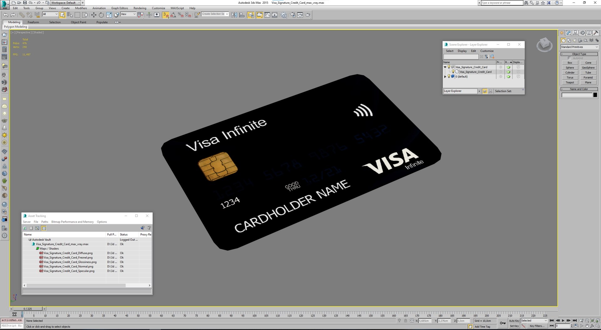 3D Visa Signature Credit Card Model - TurboSquid 2045909