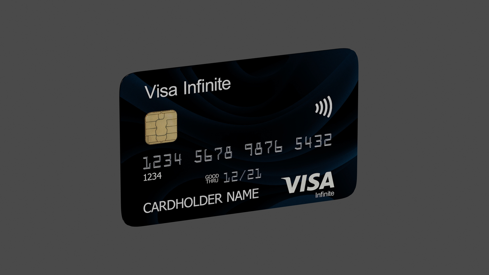 3D Visa Signature Credit Card Model - TurboSquid 2045909