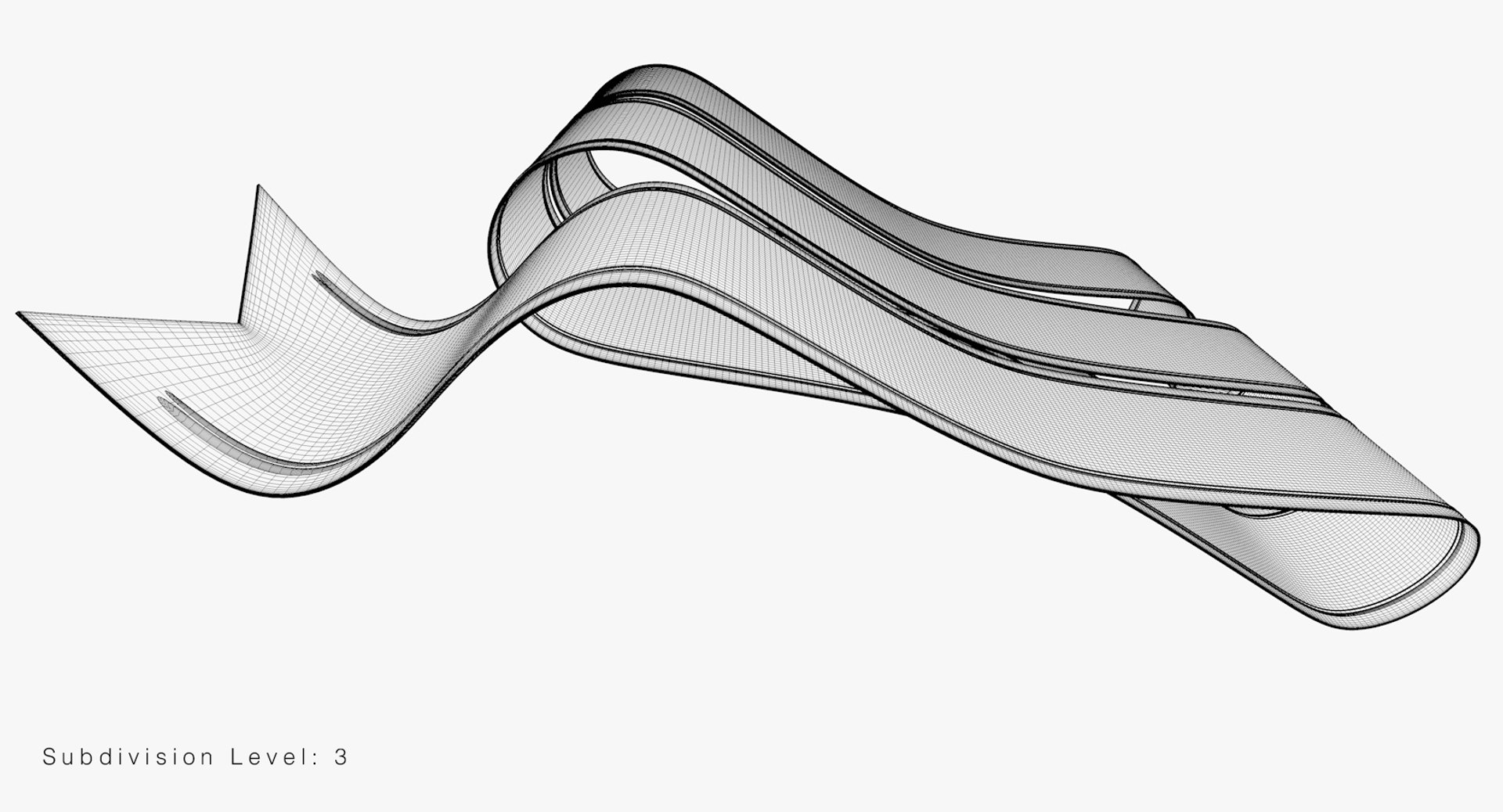 3D floating ribbon lines 3lines - TurboSquid 1328276