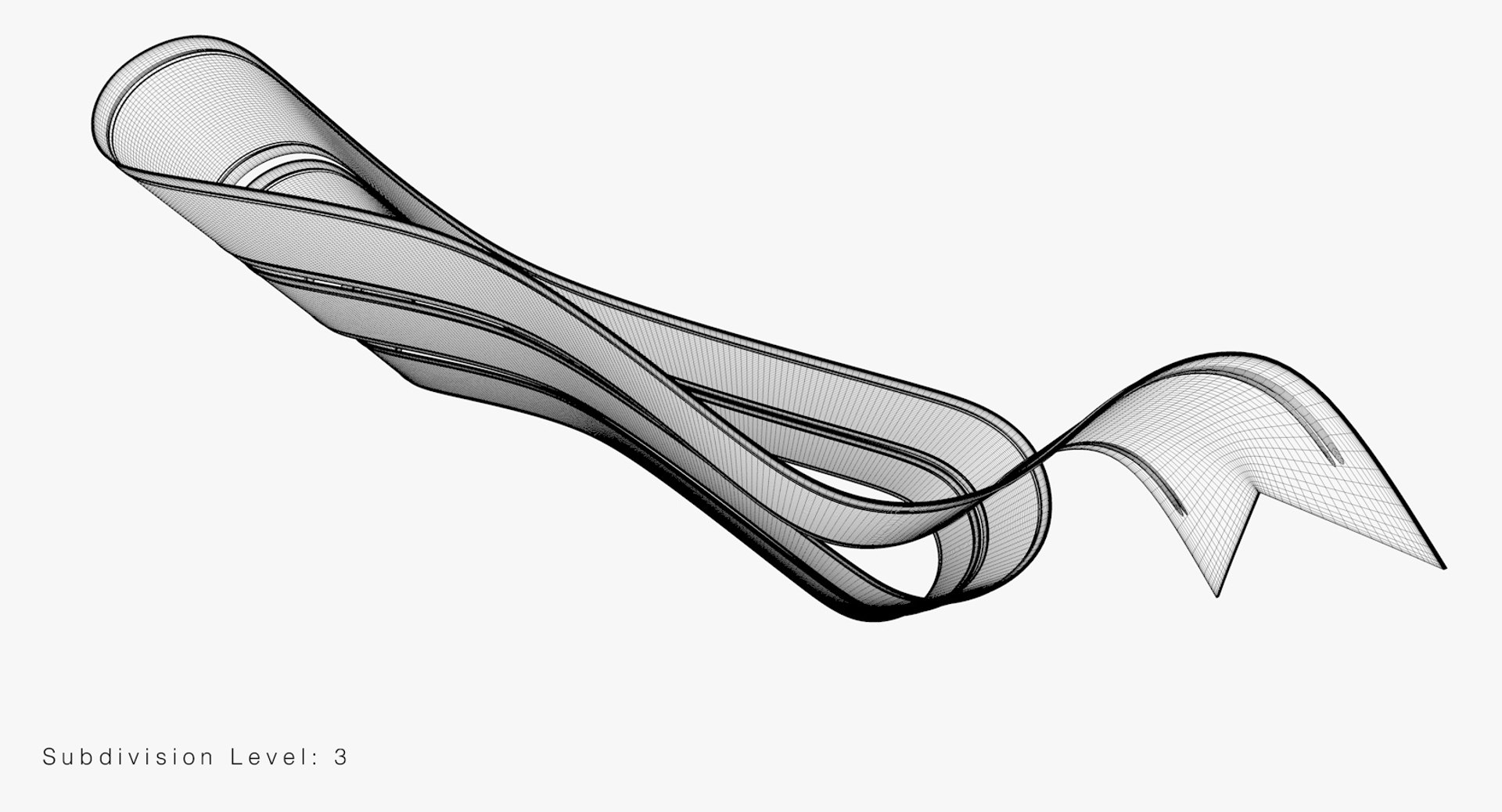 3D floating ribbon lines 3lines - TurboSquid 1328276