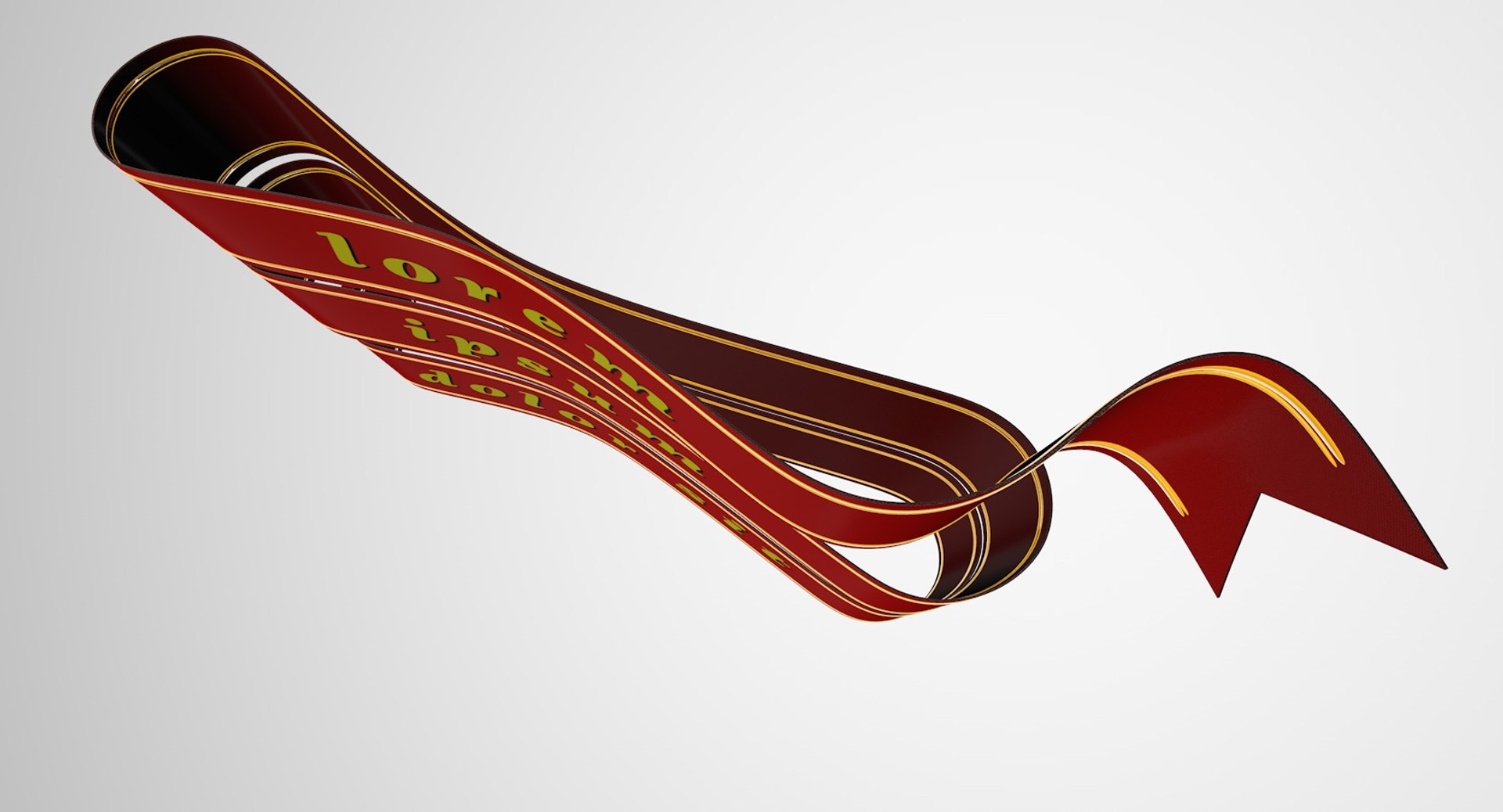 3D floating ribbon lines 3lines - TurboSquid 1328276