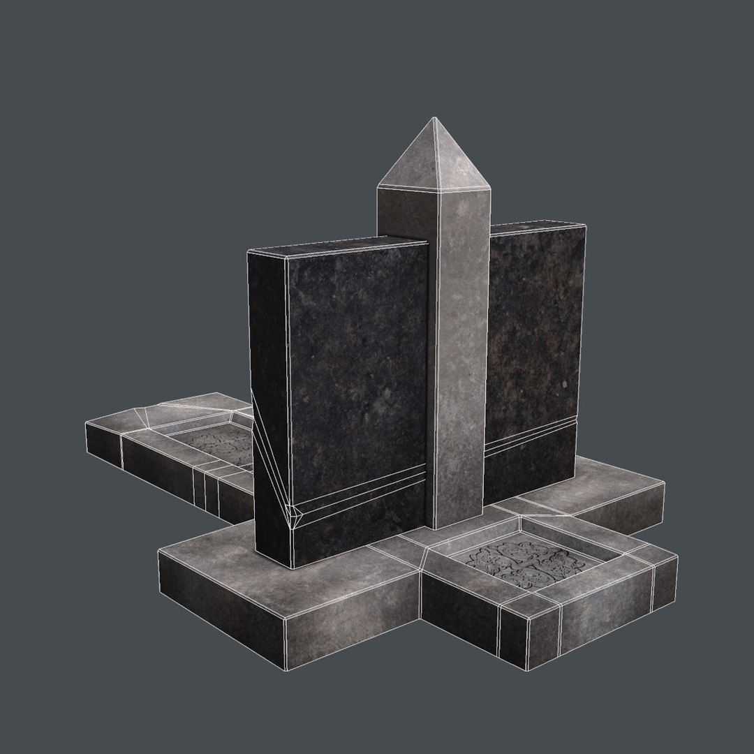 3d Model Gravestone Ready Unity