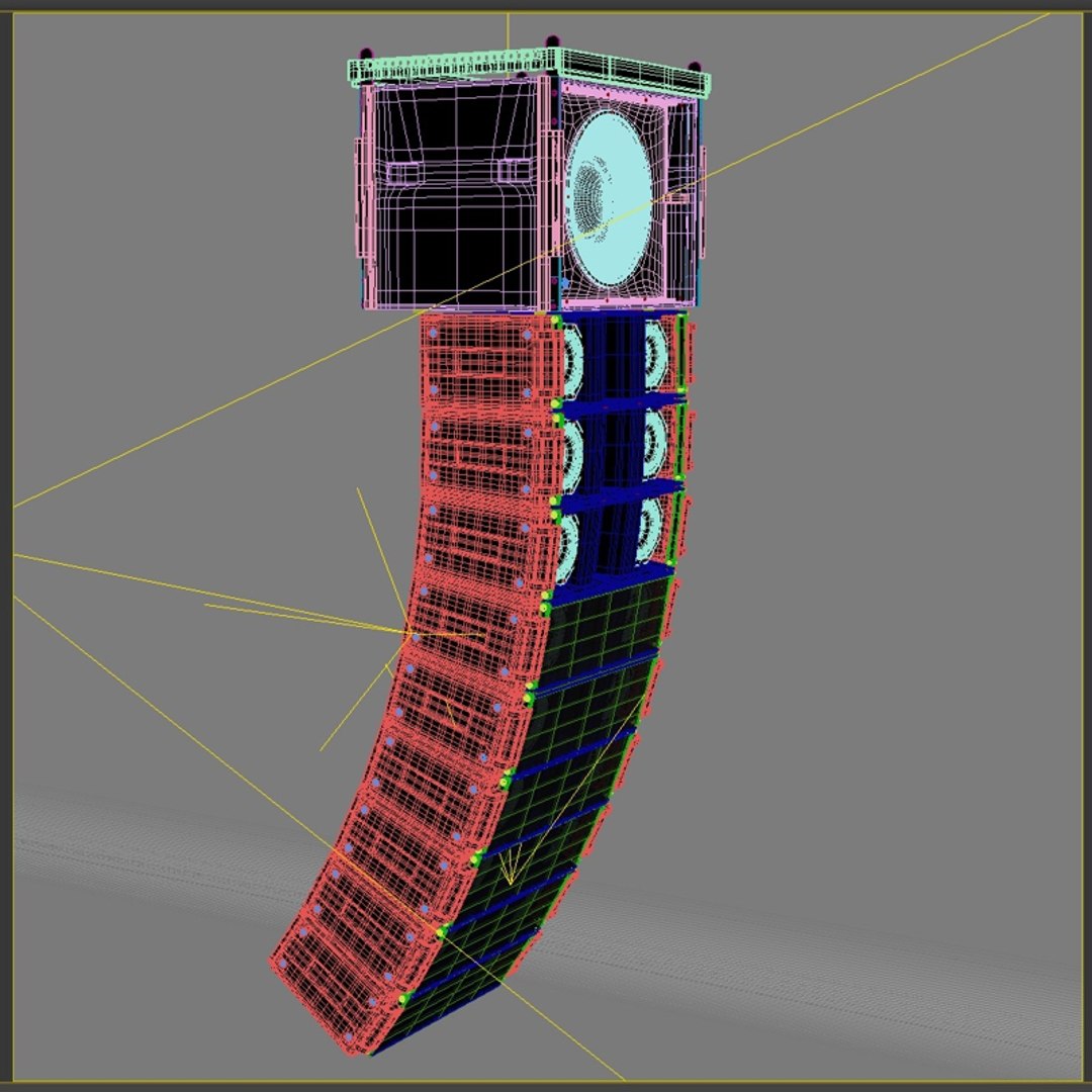 3D model concert speakers array - TurboSquid 1221226
