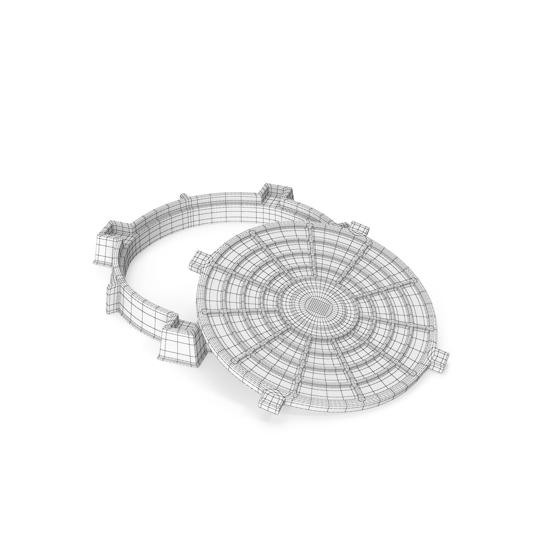 Opened Metal Manhole 3D - TurboSquid 2002442