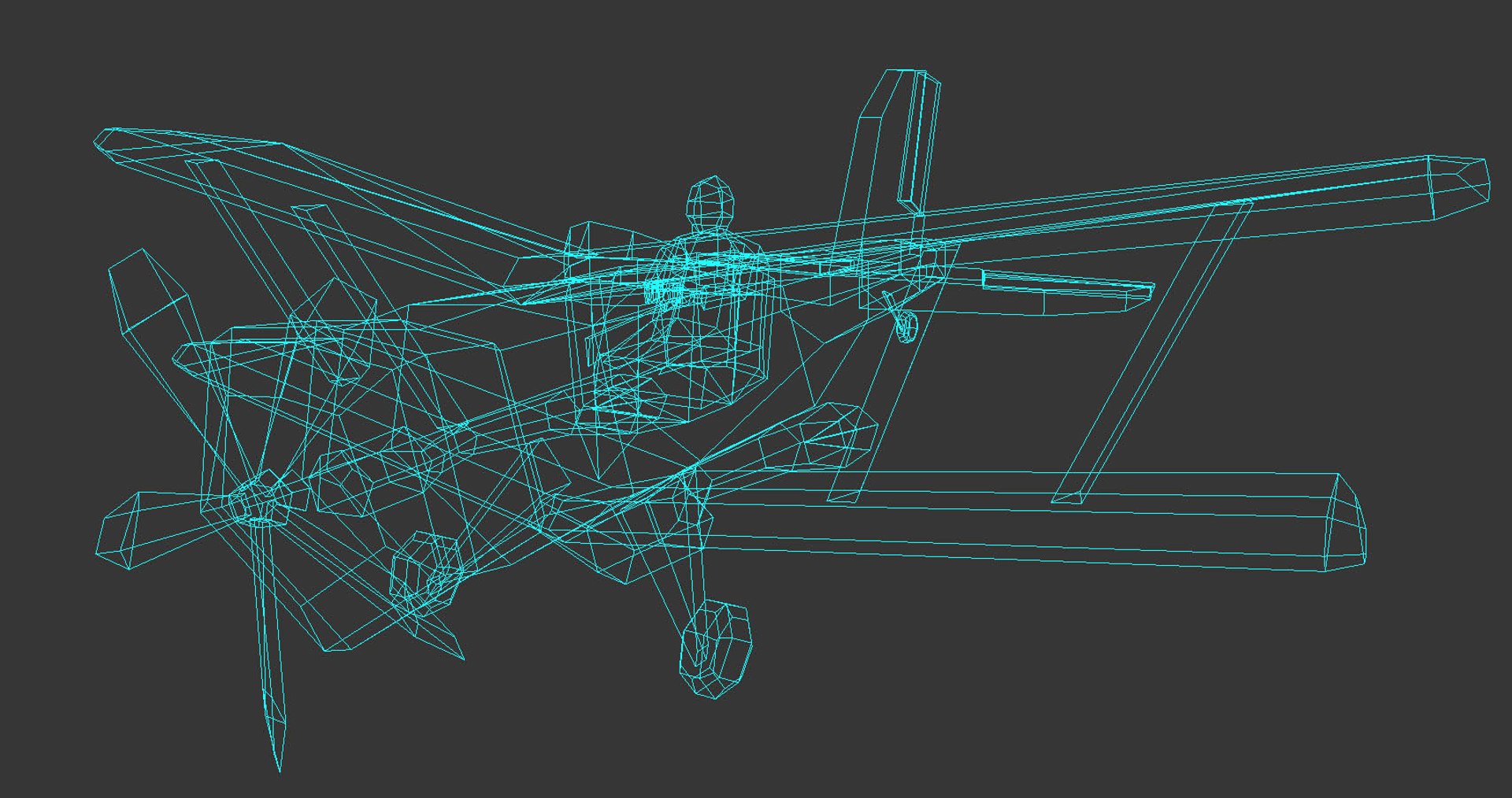 planes low-poly propeller 3d model