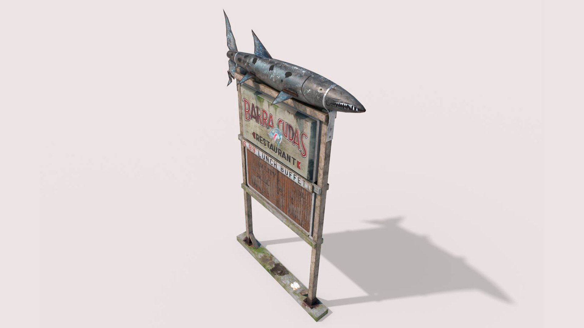 3D Restaurant Sign - TurboSquid 2277075