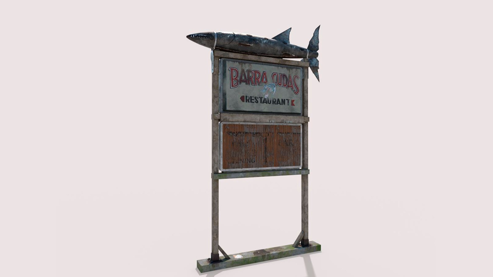 3D Restaurant Sign - TurboSquid 2277075