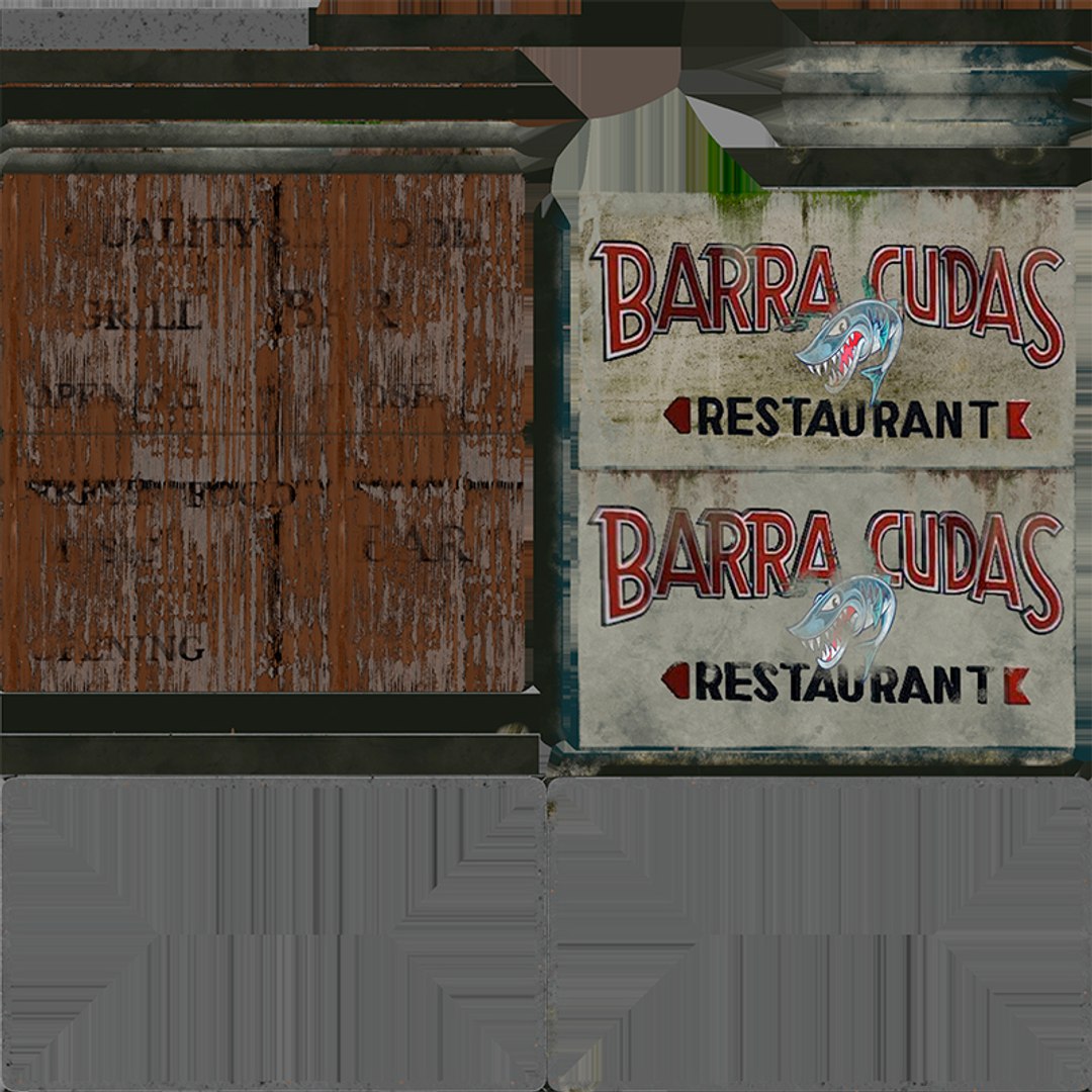 3D Restaurant Sign - TurboSquid 2277075