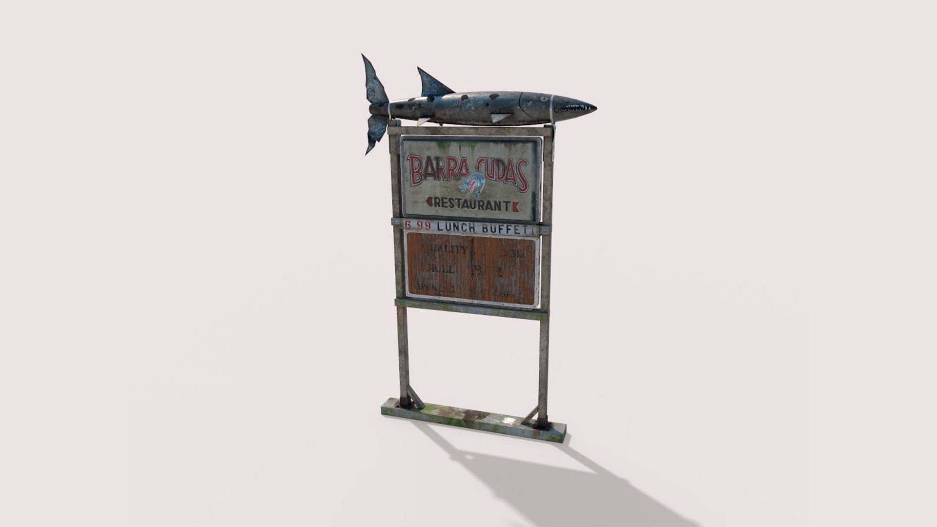 3D Restaurant Sign - TurboSquid 2277075