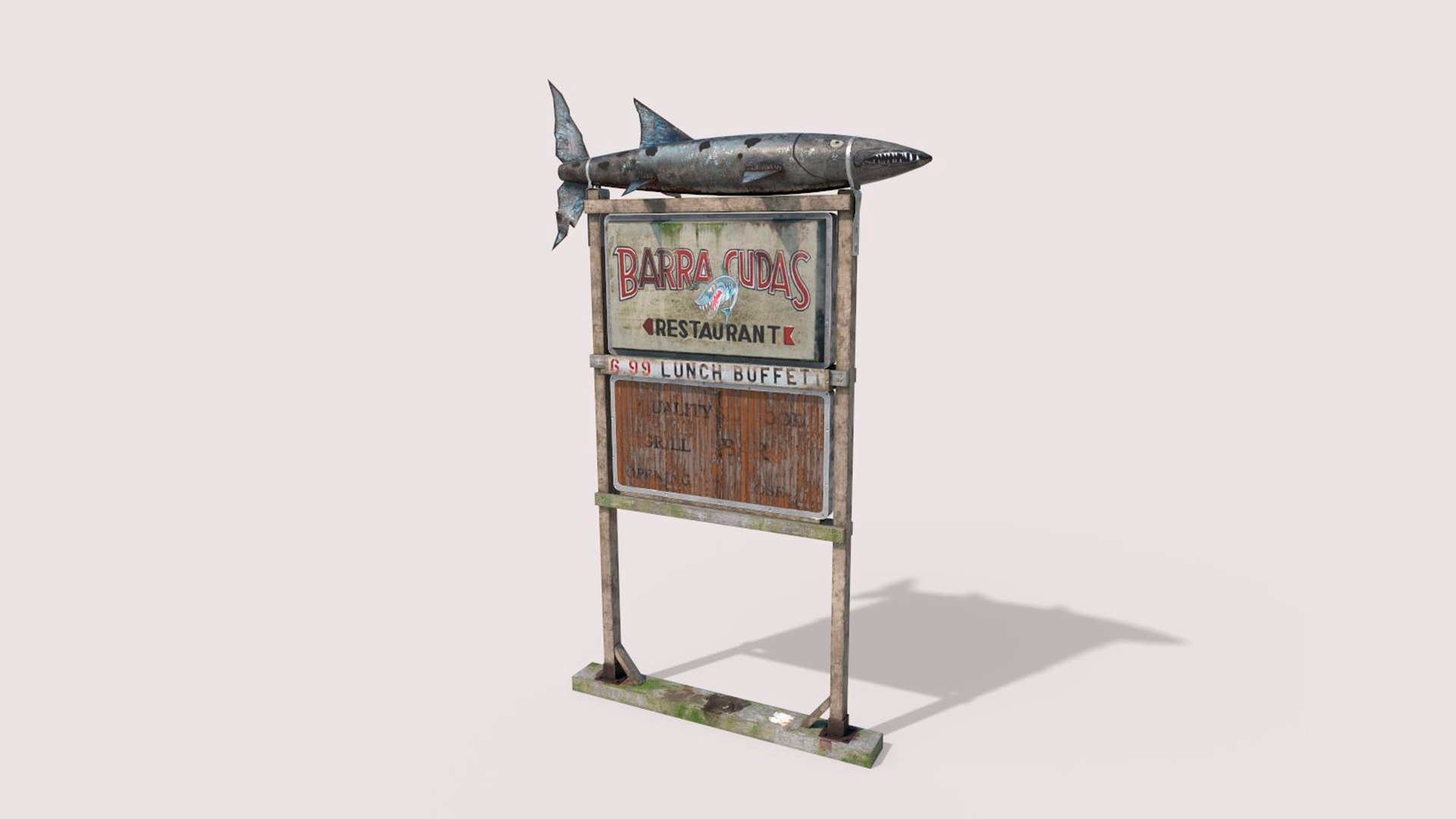 3D Restaurant Sign - TurboSquid 2277075
