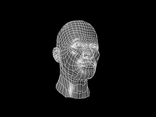 realistic human head male 3d obj
