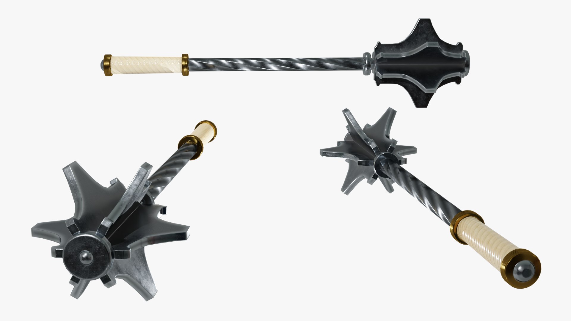 3D Model Flanged Mace - TurboSquid 2072624