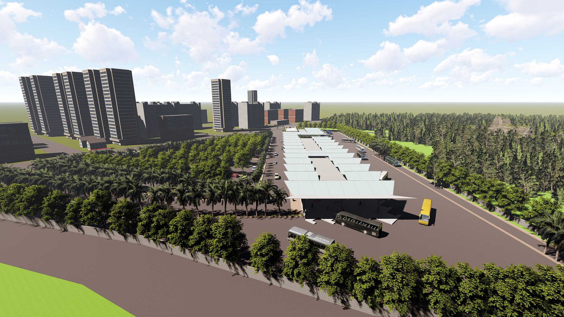 Bus Terminal 3D Model - TurboSquid 1363637