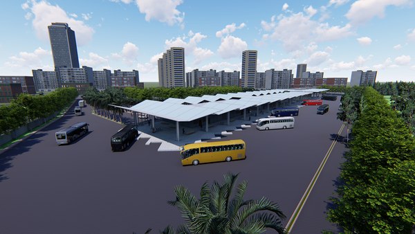 Bus terminal 3D model - TurboSquid 1363637