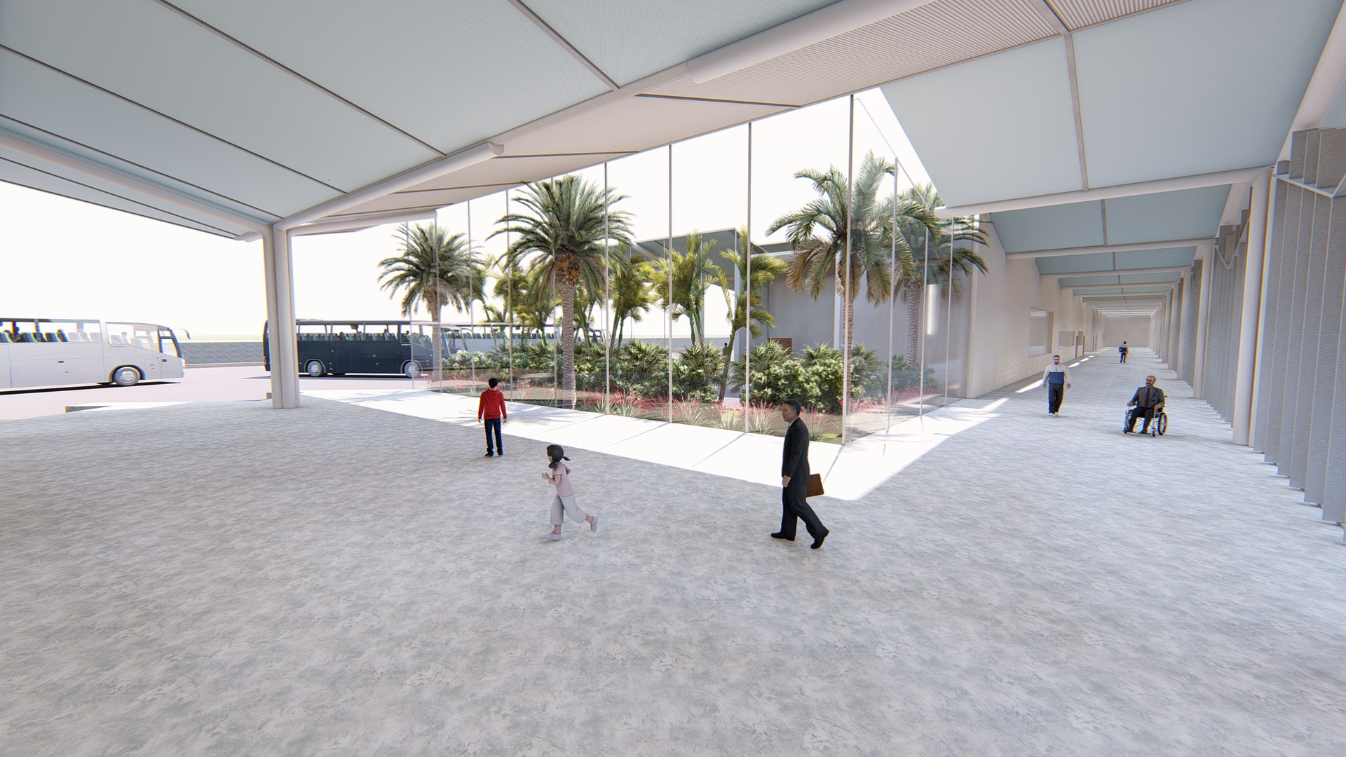 Bus Terminal 3D Model - TurboSquid 1363637