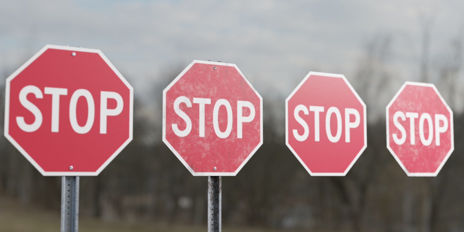 3D 200 Road Sign Pack - TurboSquid 1760556