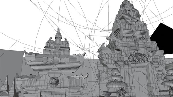 Balinese stage 3D model - TurboSquid 1703592