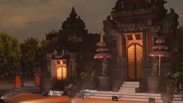 Balinese stage 3D model - TurboSquid 1703592