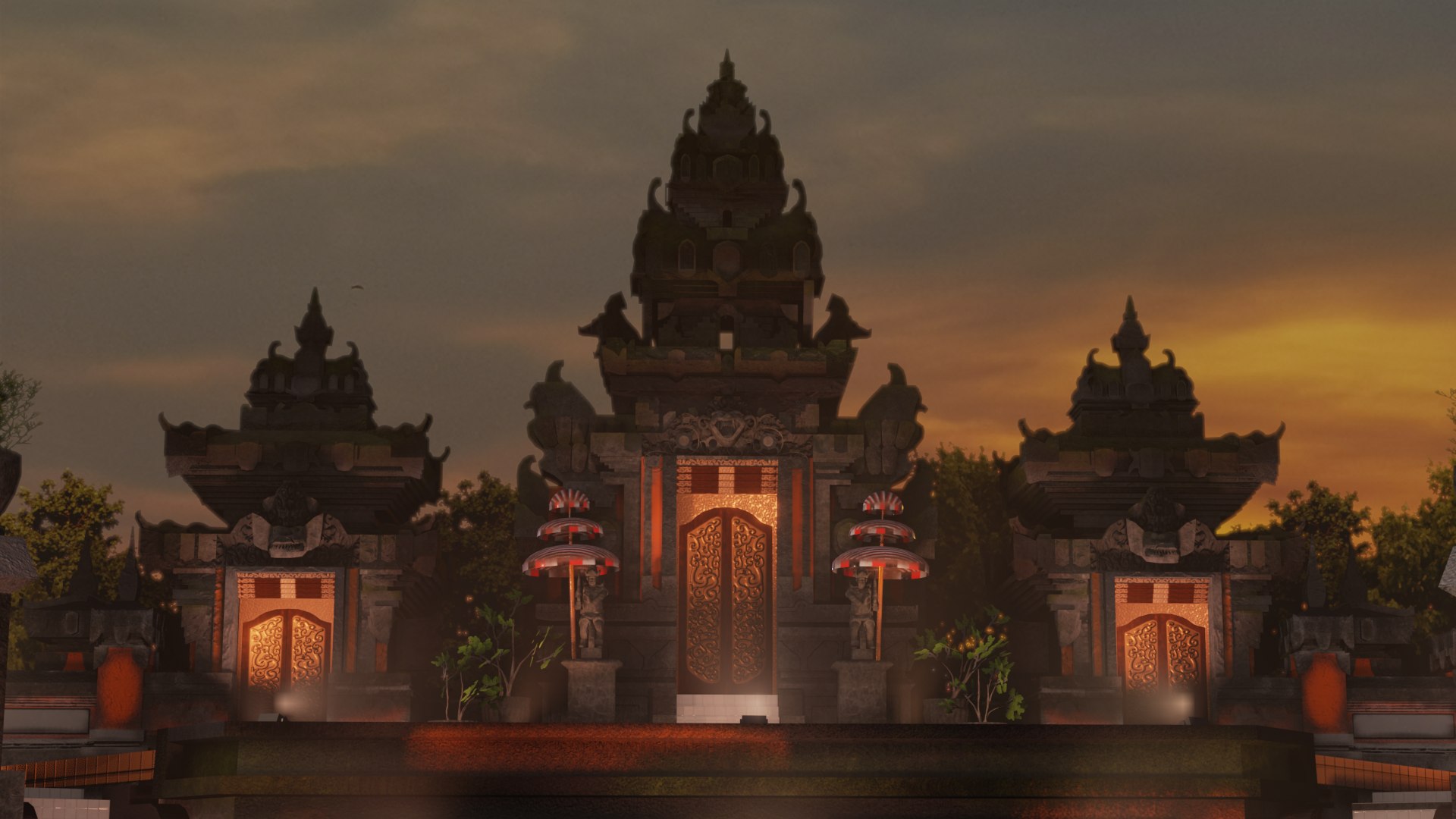Balinese Stage 3D Model - TurboSquid 1703592