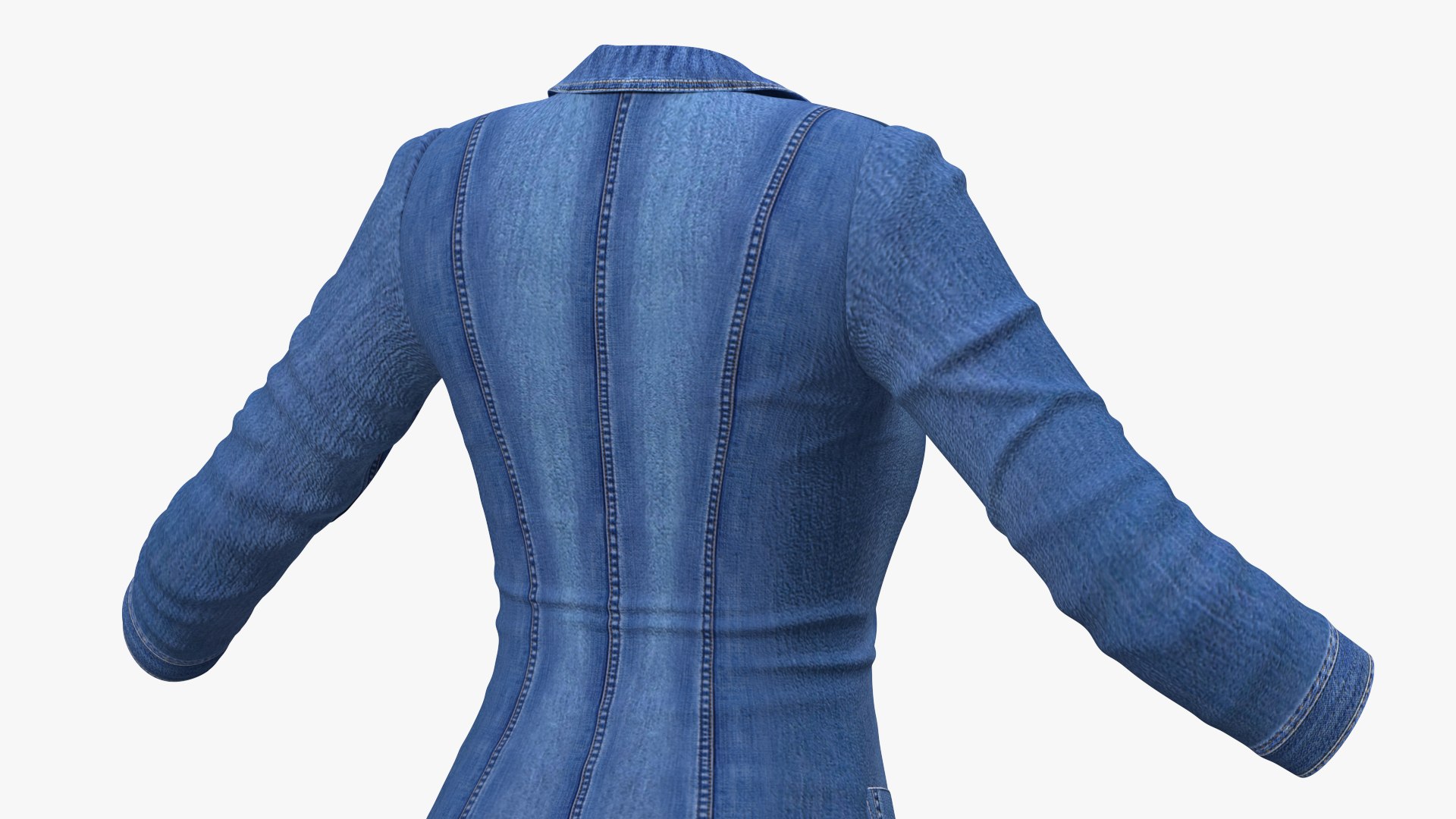 Womens Urban Style Clothes With Denim Jacket 3D Model - TurboSquid 1793910