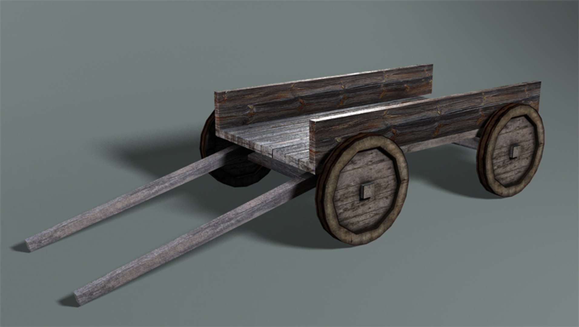 3d Low-poly Cart Model