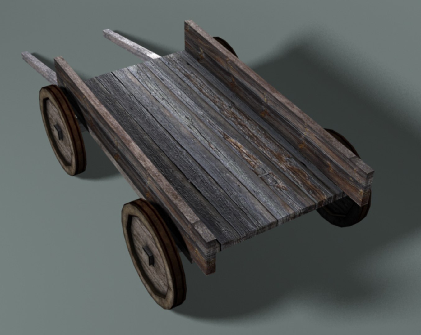 3d Low-poly Cart Model