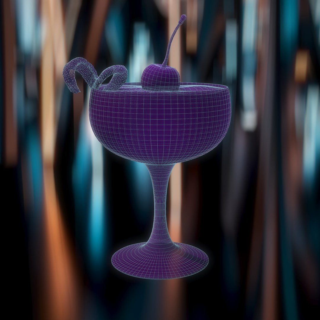 Blue Lady Cocktail Model - TurboSquid 2352938