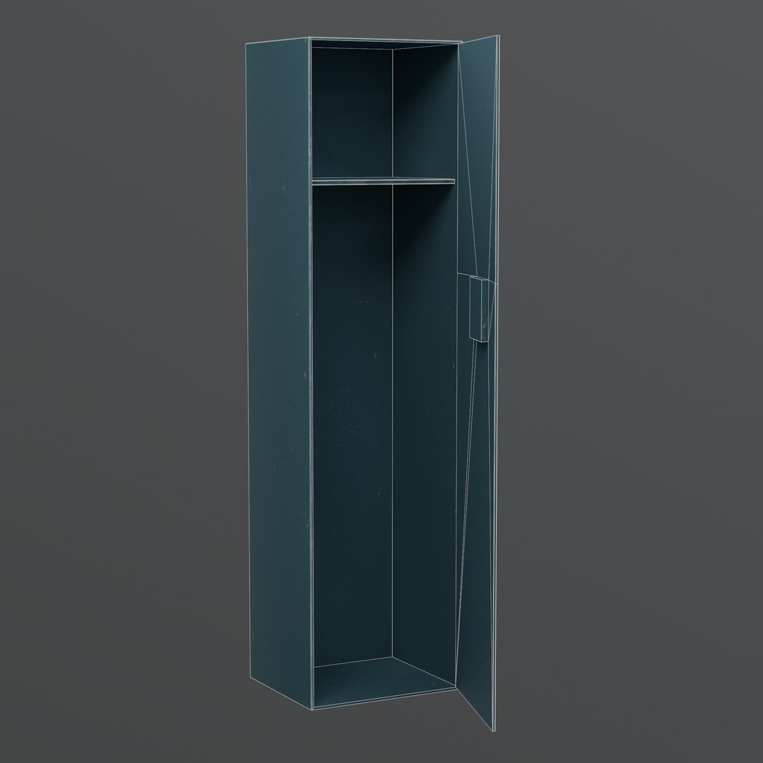 Free Low Poly Lockers Filing Cabinet With Three Drawers 3D Model ...