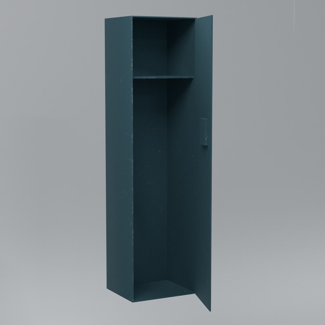 Free Low Poly Lockers Filing Cabinet With Three Drawers 3D Model ...