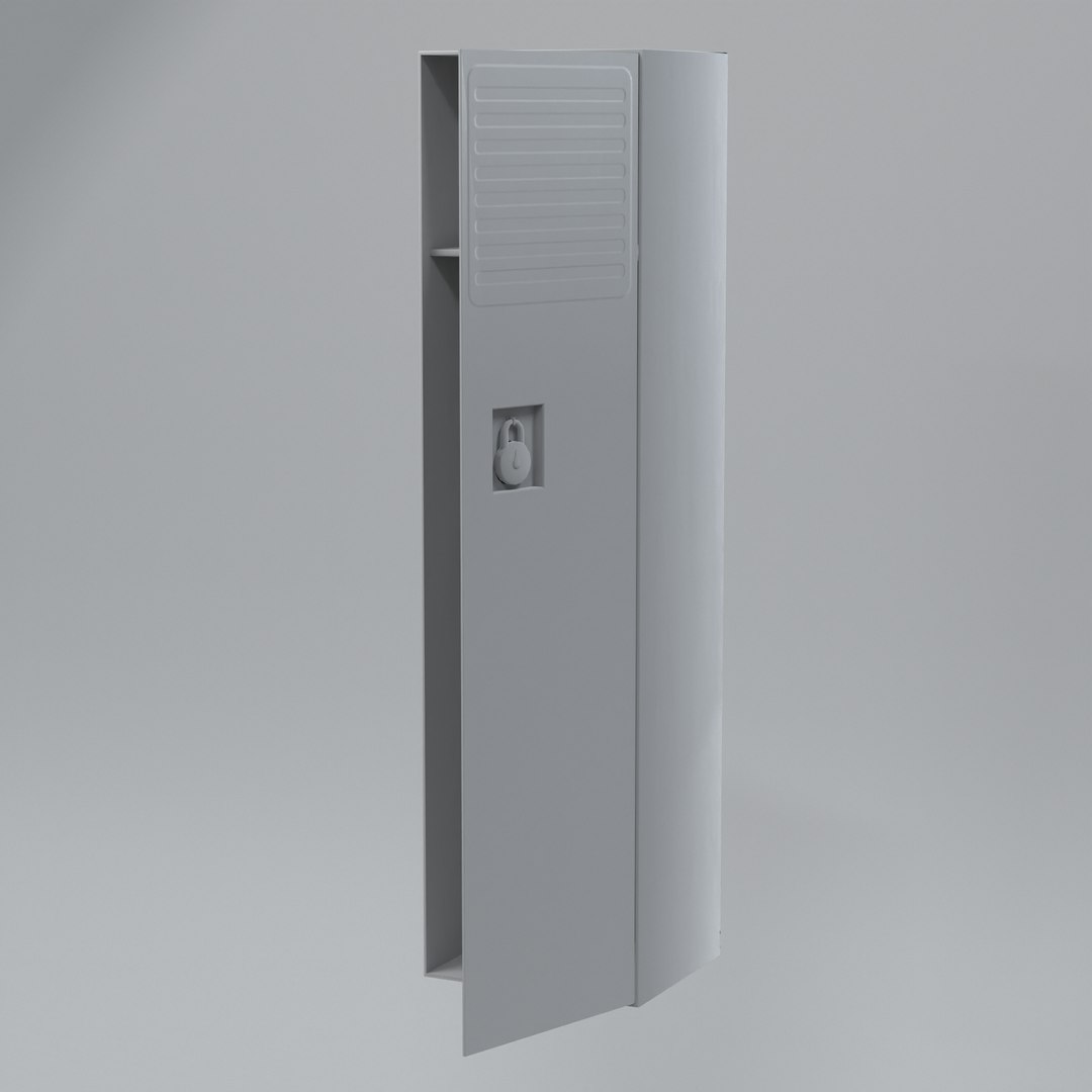 Free Low Poly Lockers filing cabinet with three drawers 3D model ...
