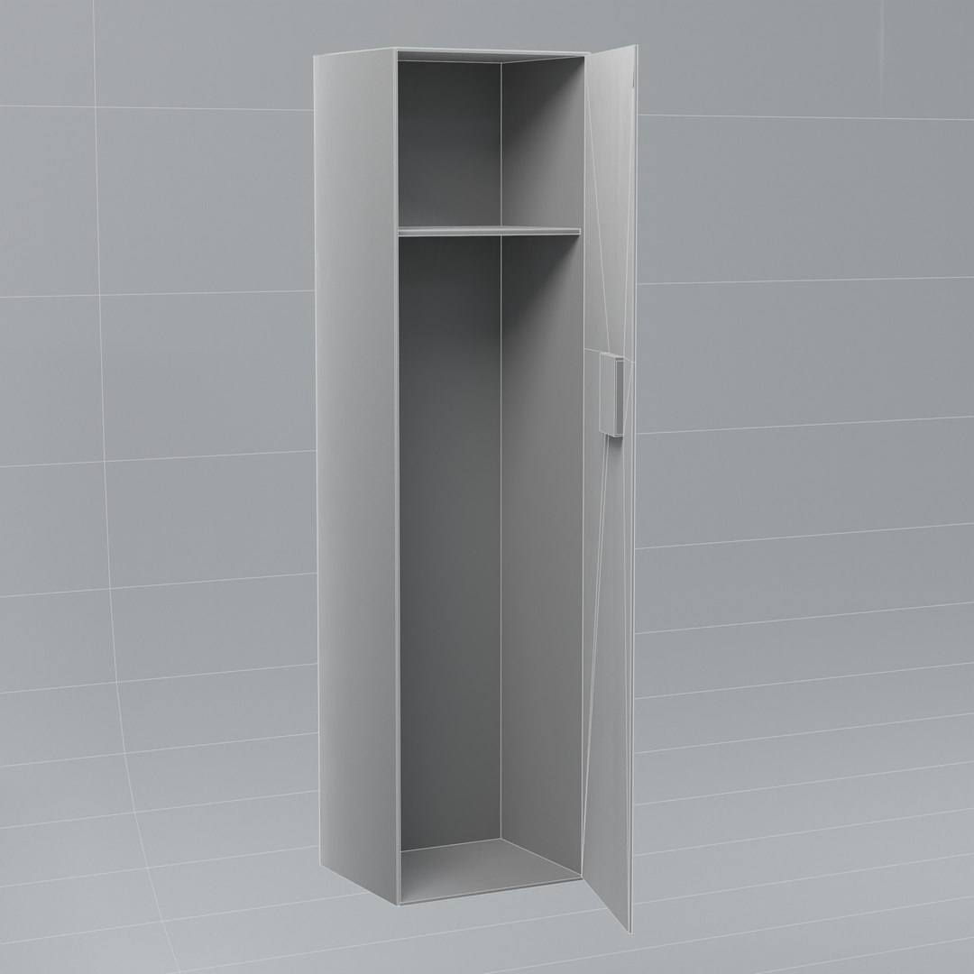Free Low Poly Lockers filing cabinet with three drawers 3D model ...