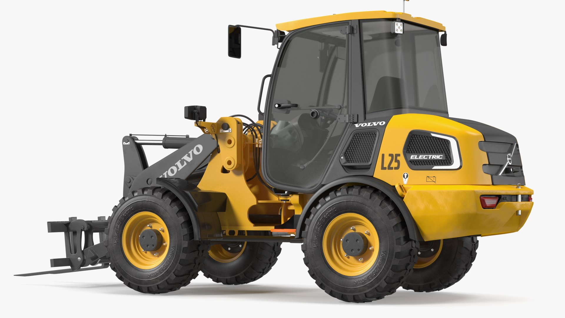 Volvo L25 Electric Loader with Pallet Fork Simple Interior 3D model ...