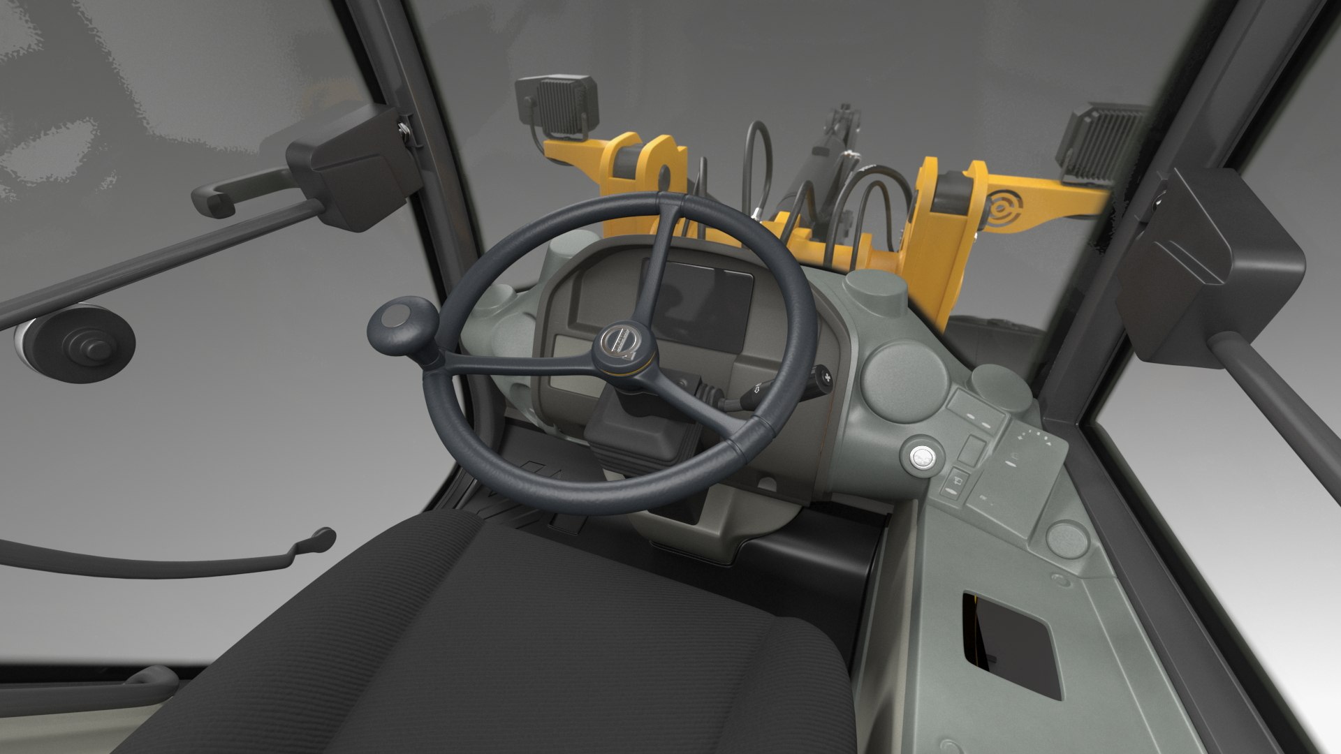 Volvo L25 Electric Loader with Pallet Fork Simple Interior 3D model ...