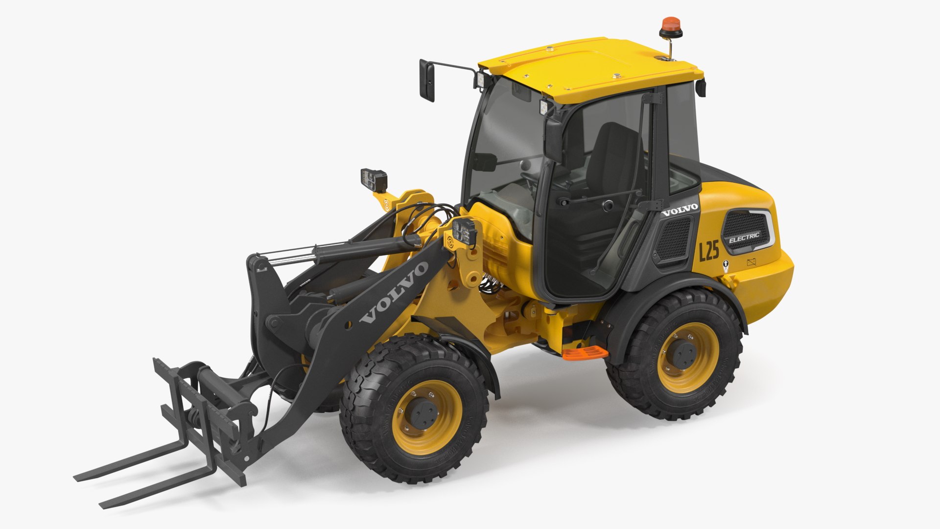 Volvo L25 Electric Loader with Pallet Fork Simple Interior 3D model ...