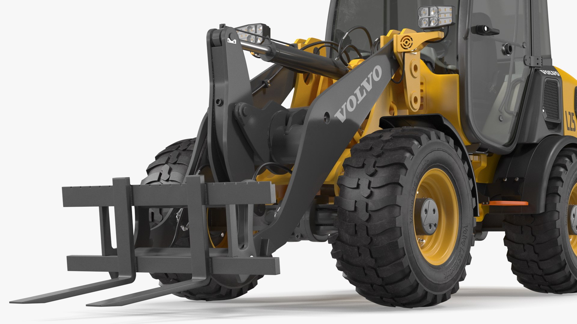 Volvo L25 Electric Loader with Pallet Fork Simple Interior 3D model ...