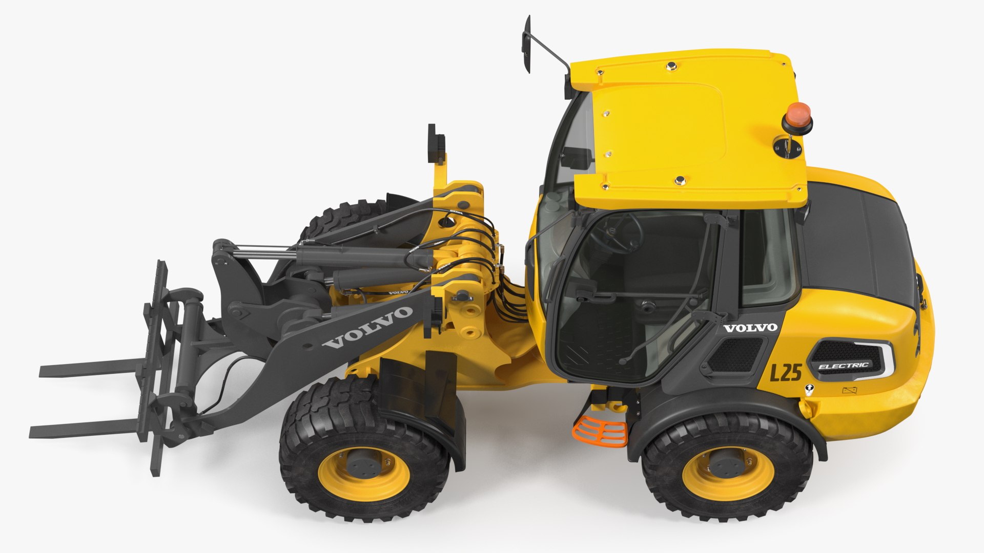 Volvo L25 Electric Loader with Pallet Fork Simple Interior 3D model ...