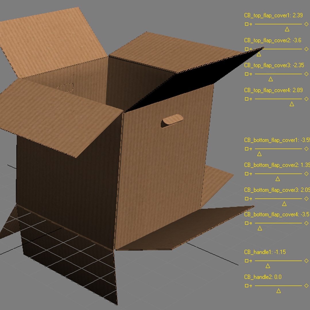 cardboard box 3d max