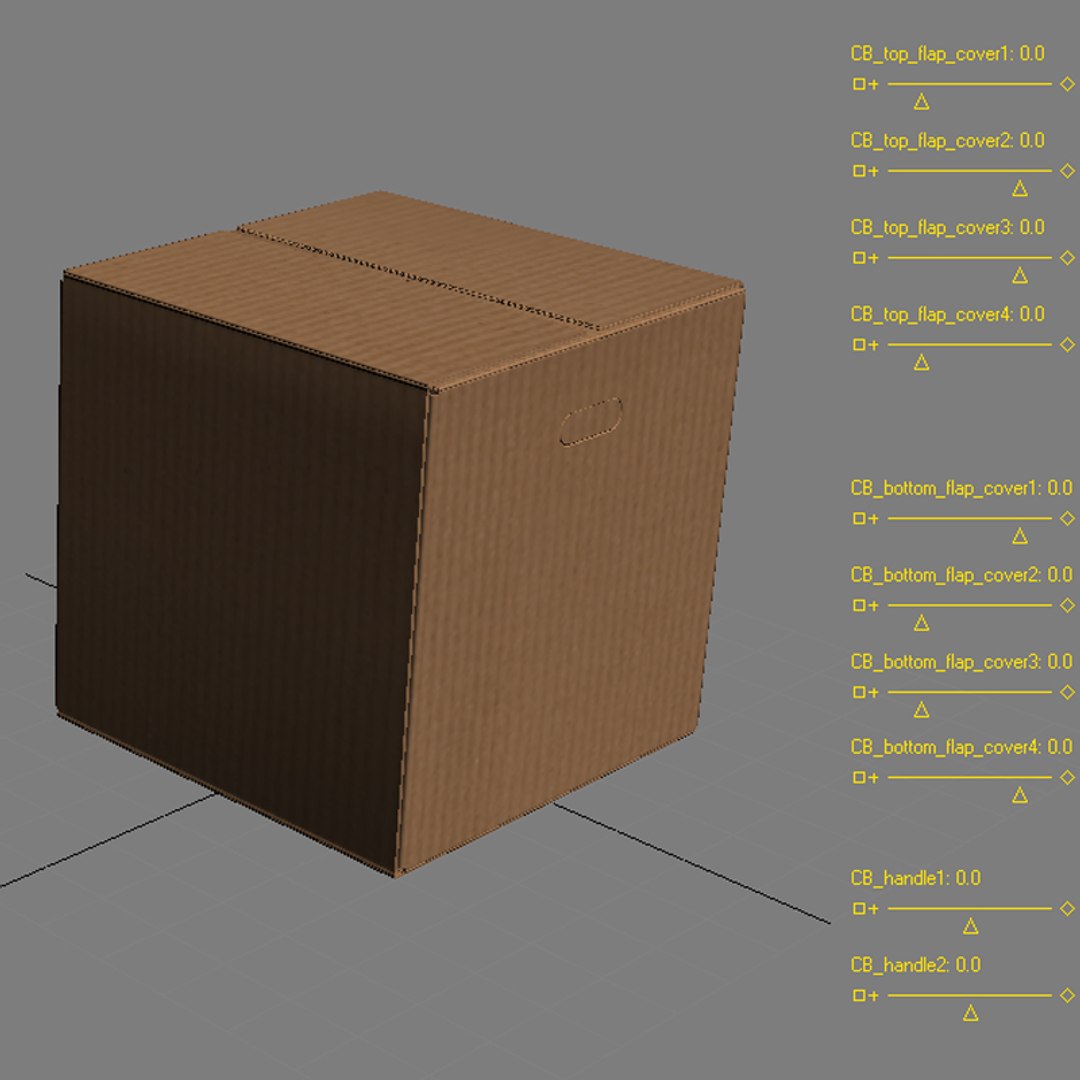 cardboard box 3d max