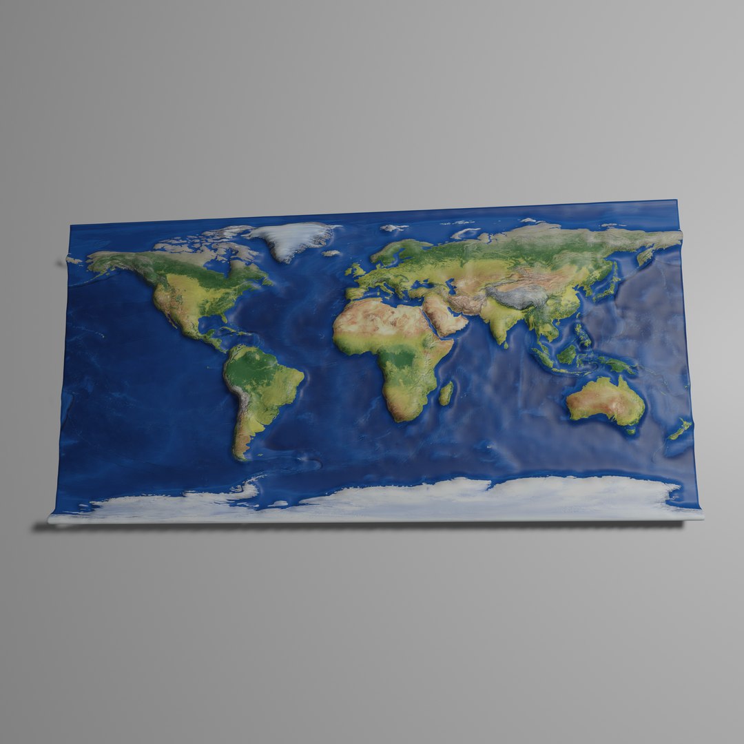 3D World Map 3D - TurboSquid 1868402