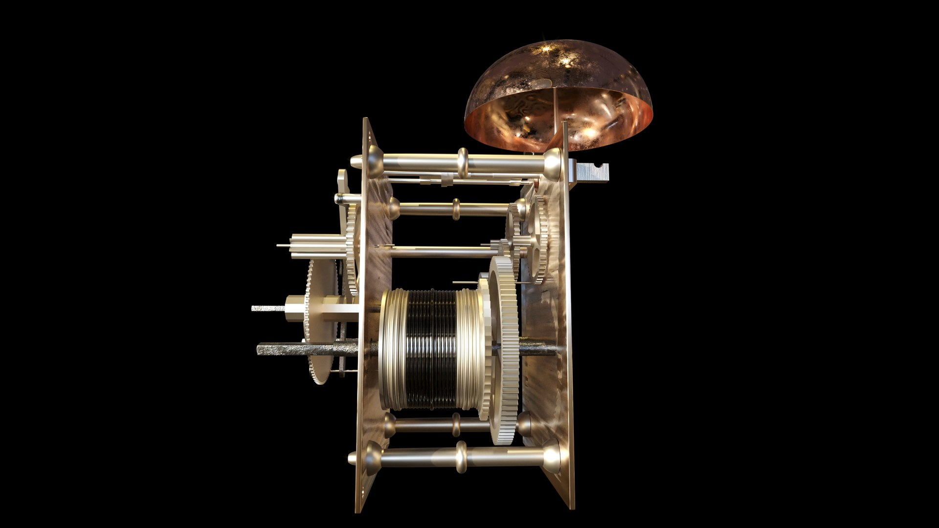 3D Striking Clock Mechanism - TurboSquid 1620631