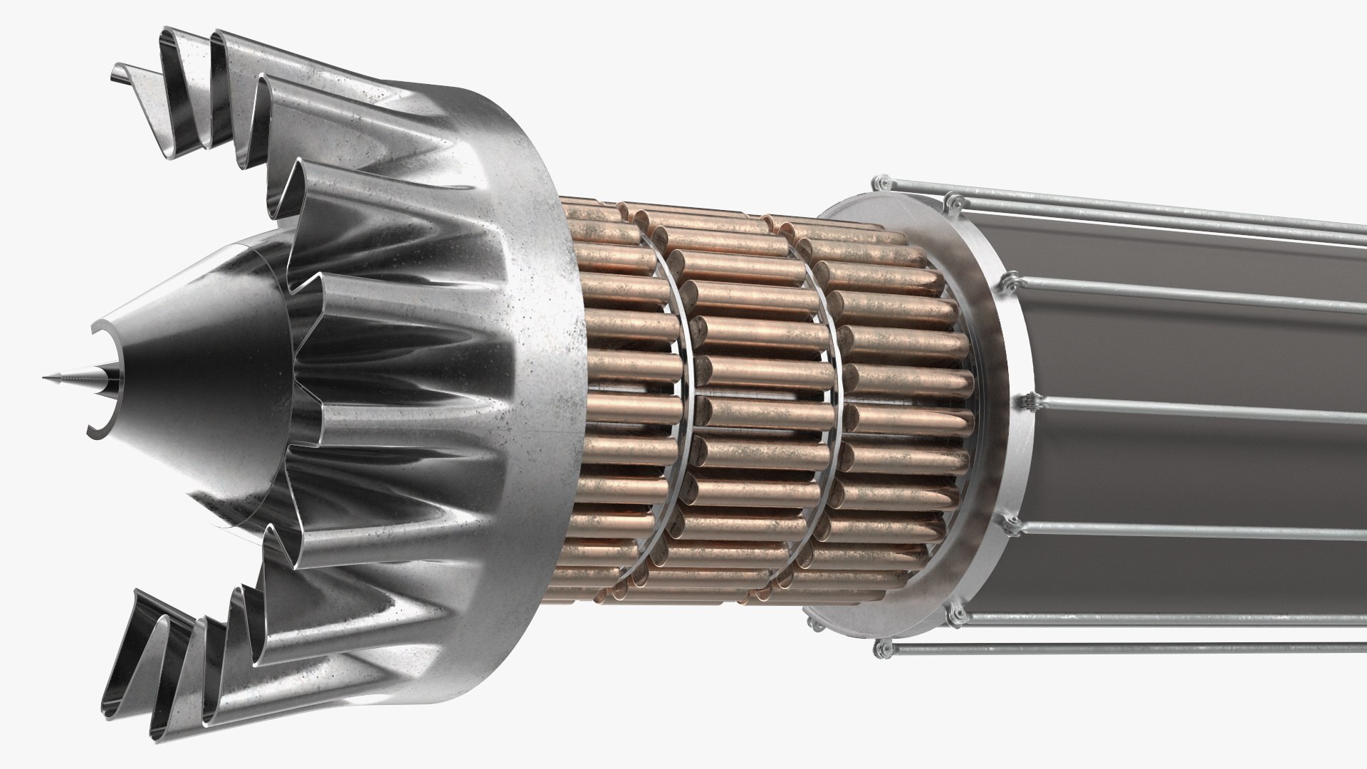 Rotor And Shaft Jet Engine Turbine In Cutaway 3D Model - TurboSquid 2381271