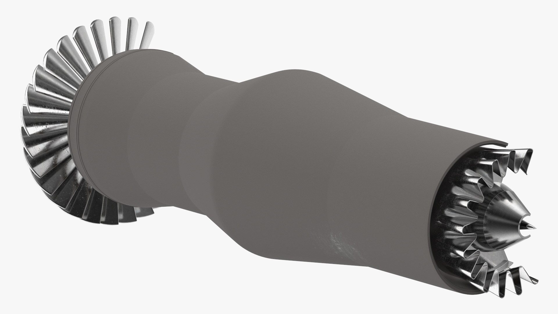 Rotor And Shaft Jet Engine Turbine In Cutaway 3D Model - TurboSquid 2381271