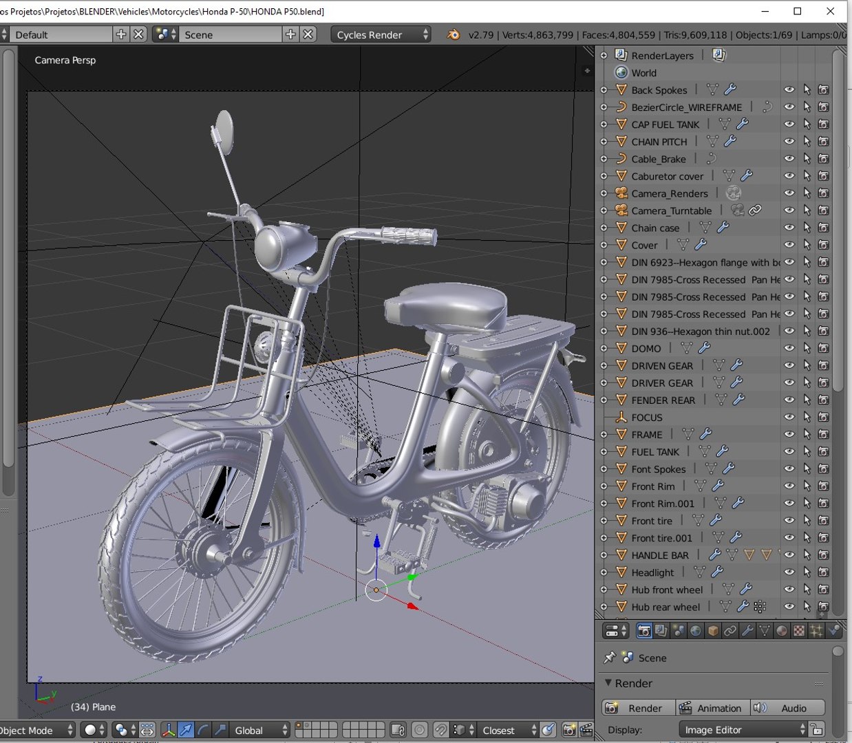 Honda Moped Wheel 3D Model - TurboSquid 1362278