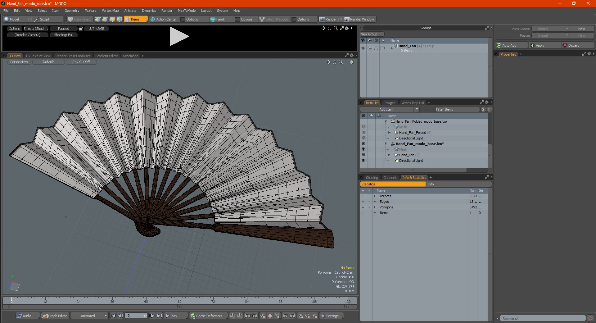 Hand Fan 3D Model - TurboSquid 1821597