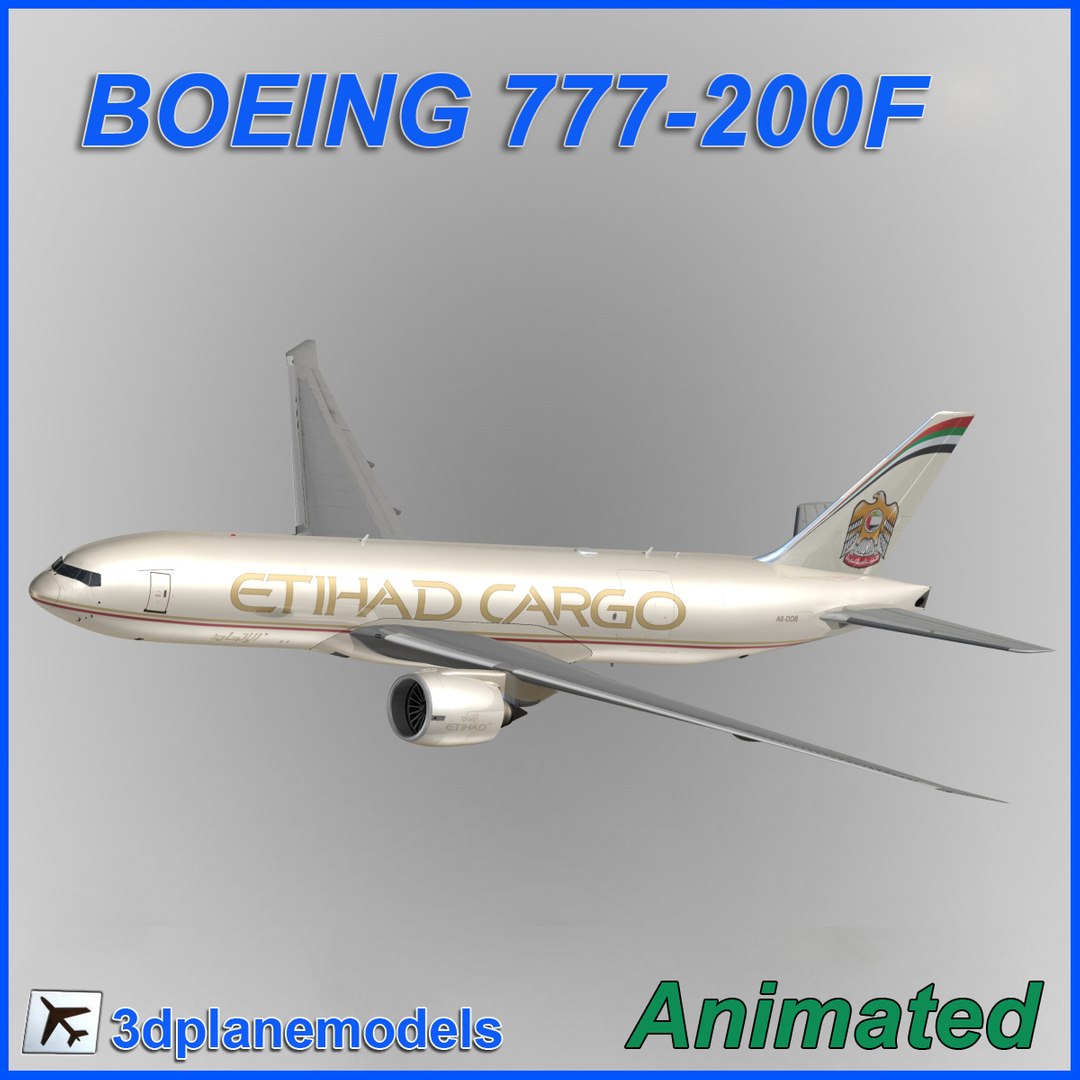 Boeing 777-200f Cargo 3d Max