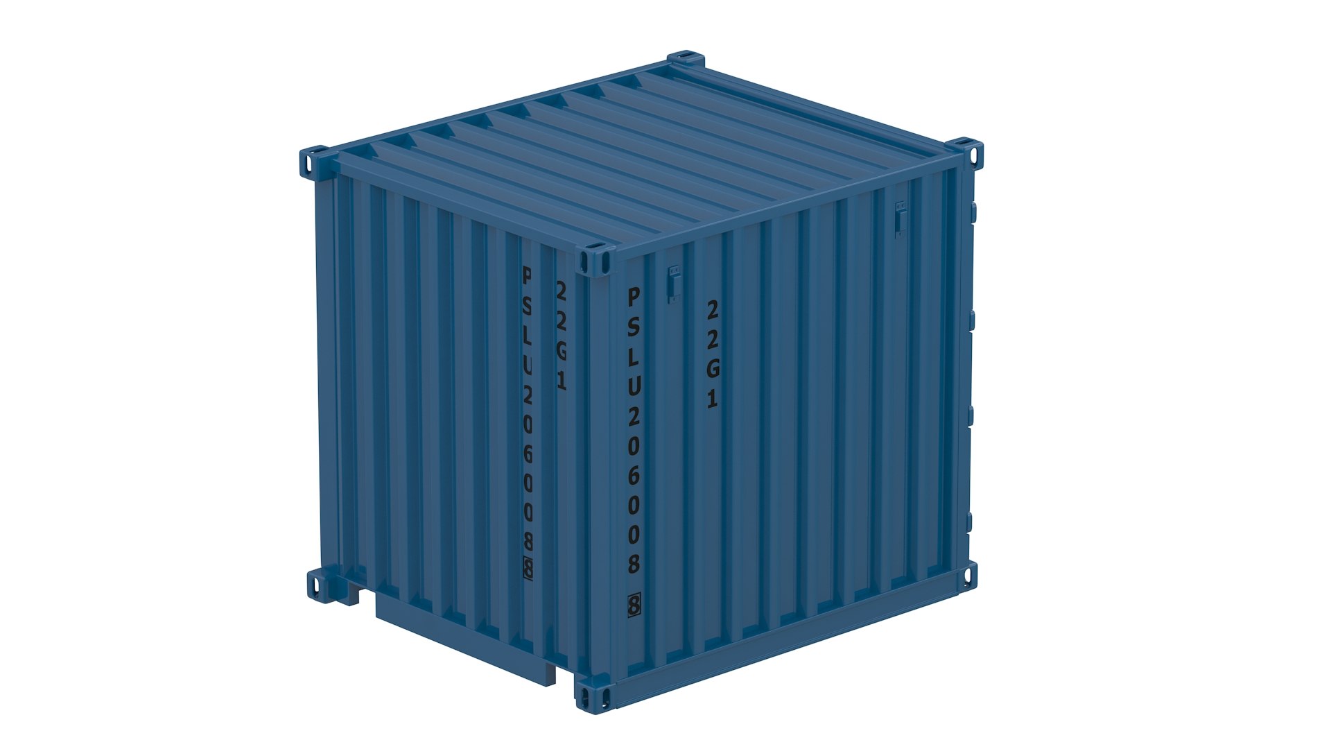 8ft Shipping Container Gray Model - TurboSquid 2347353
