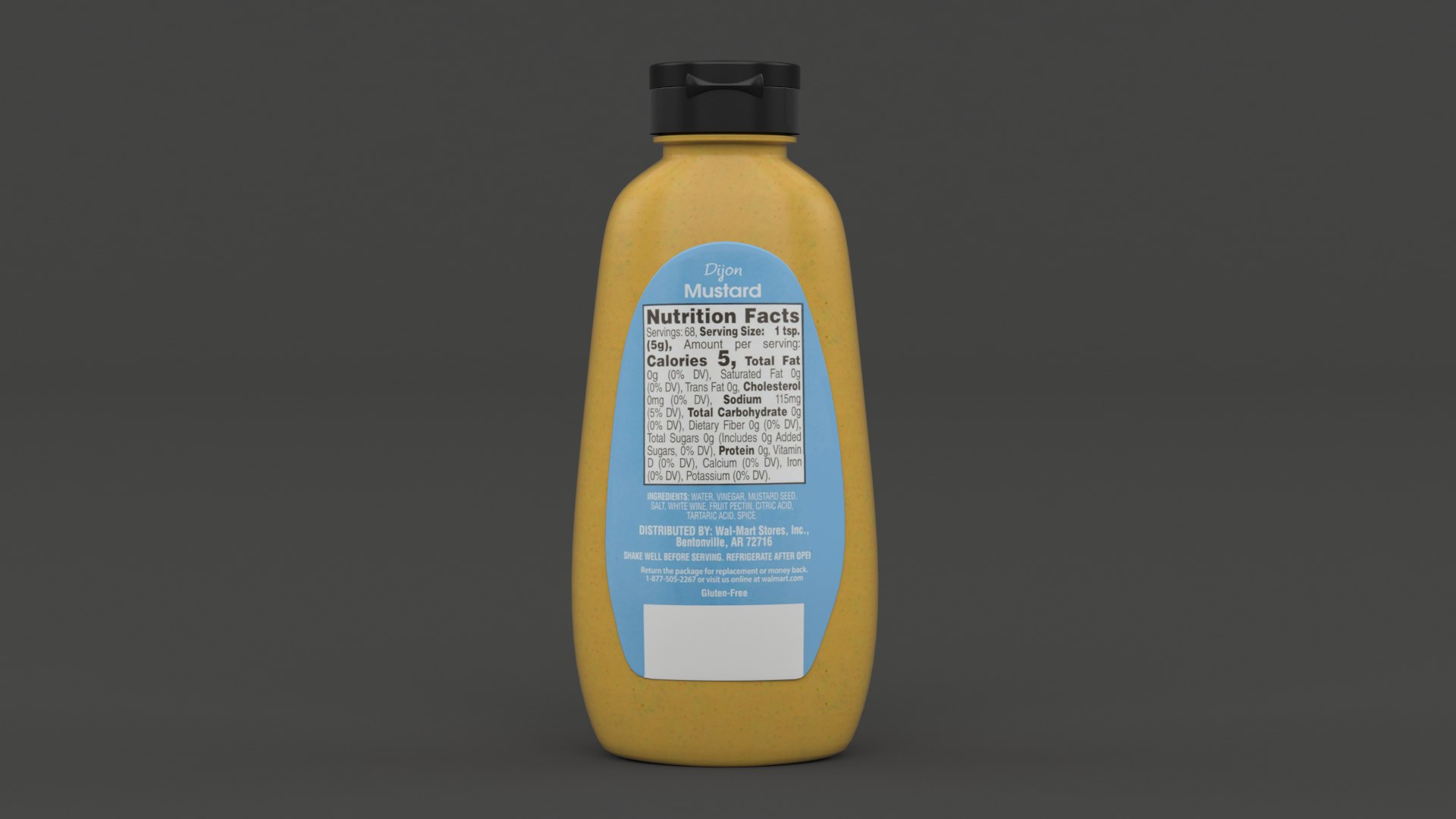 3D Mustard Bottle Model - TurboSquid 2010690